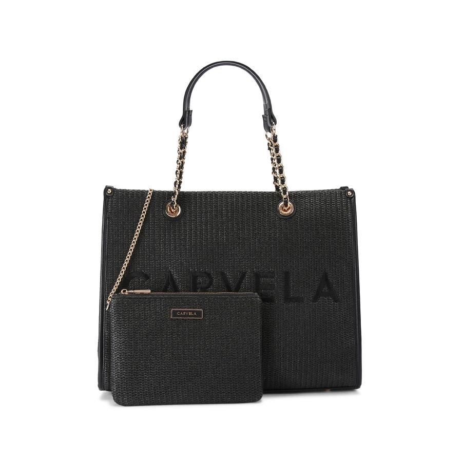 RAFFIA CHAIN TOTE CARVELA HANDBAGS