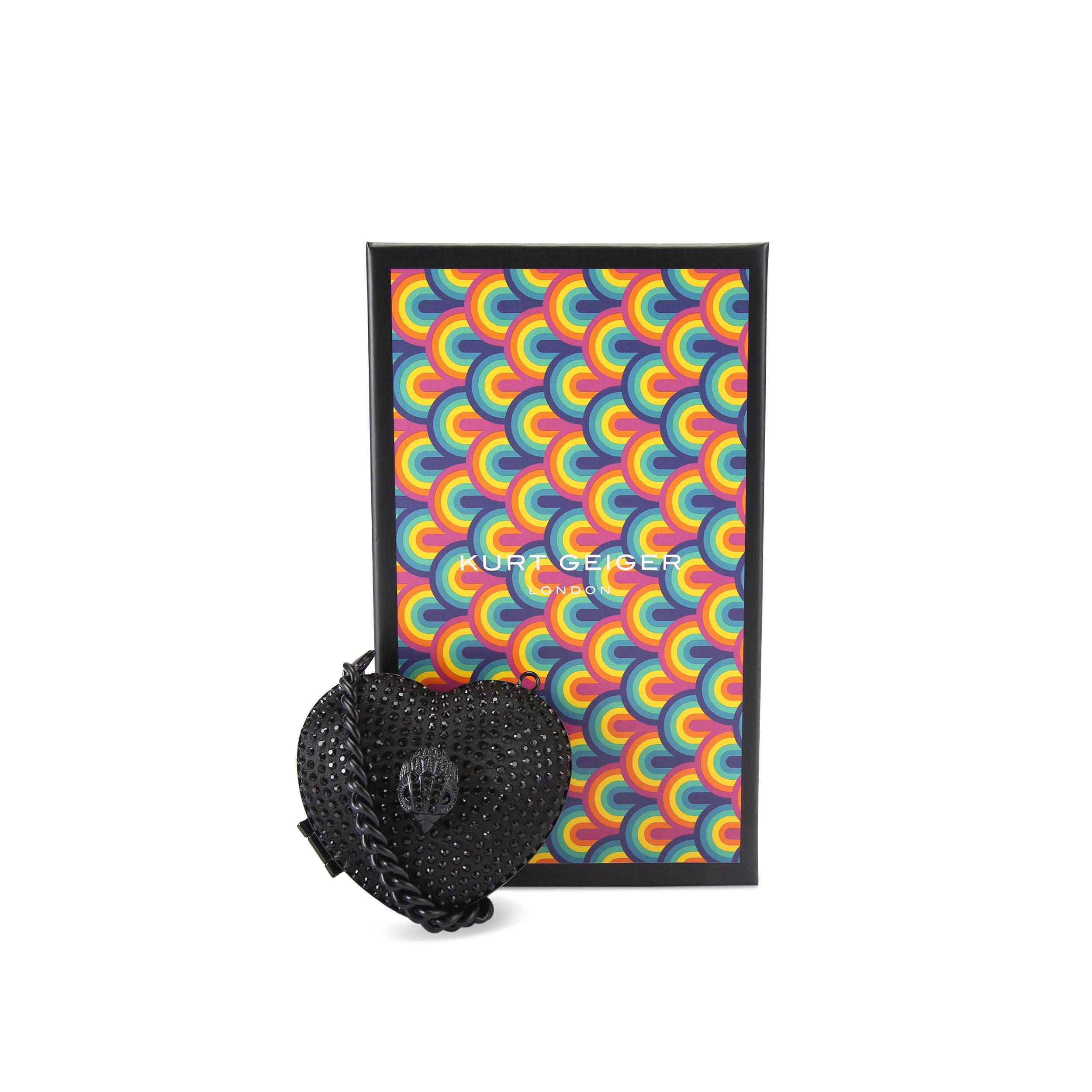 MICRO HEART CLUTCH - KURT GEIGER LONDON SMALL LEATHER GOODS