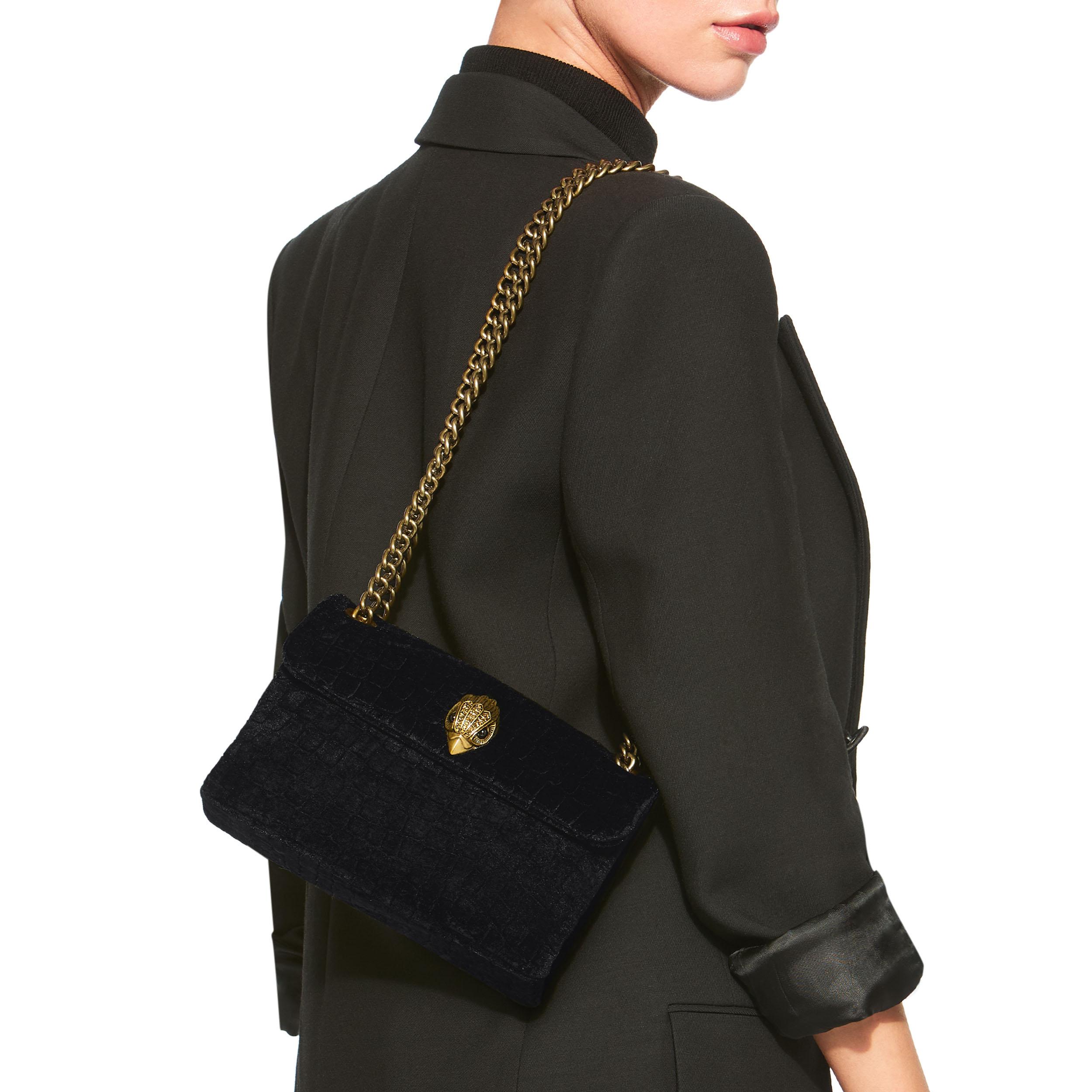 KGL VELVET MINI KEW BAG - KURT GEIGER LONDON EVENING BAGS