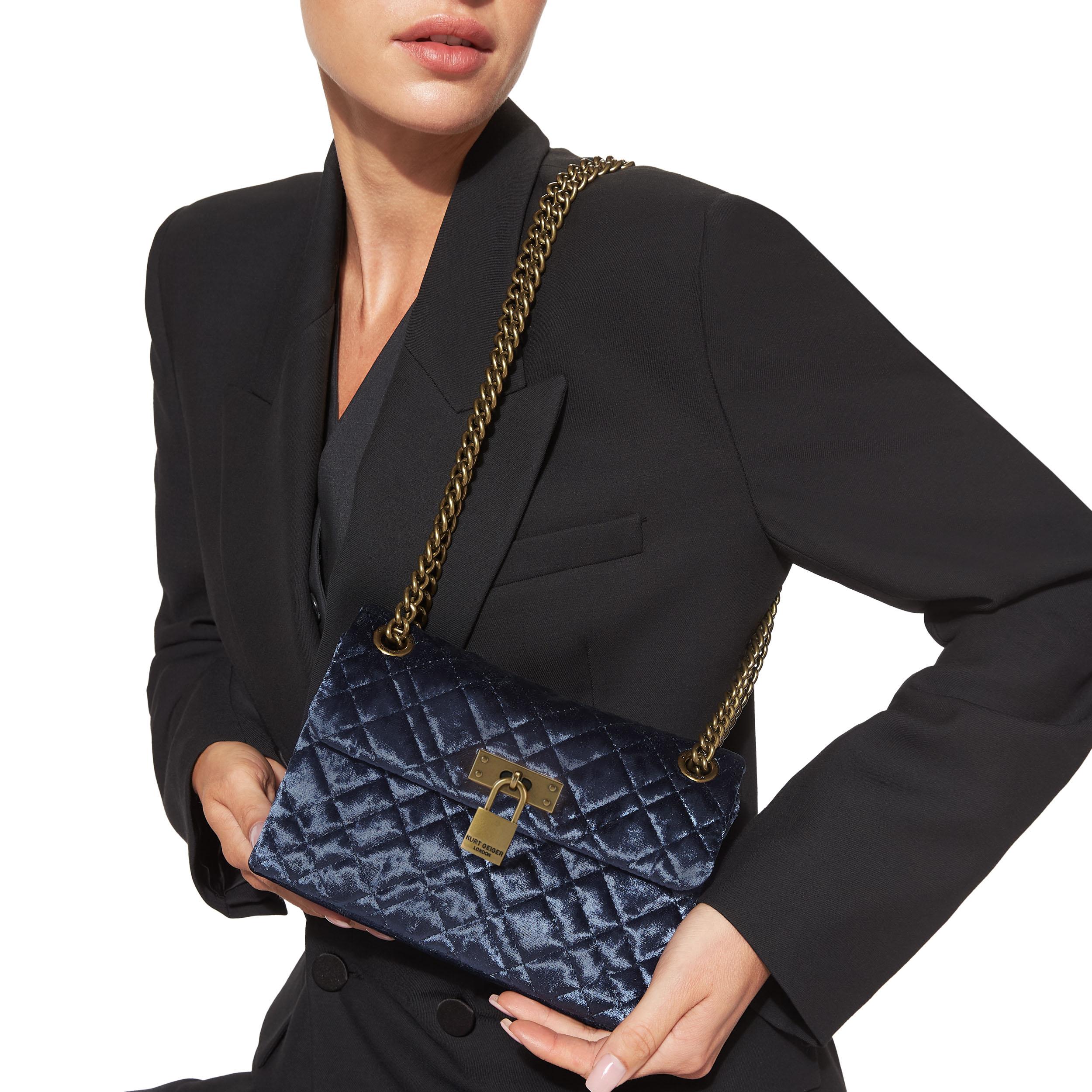 VELVET MINI BRIXTON - KURT GEIGER LONDON EVENING BAGS