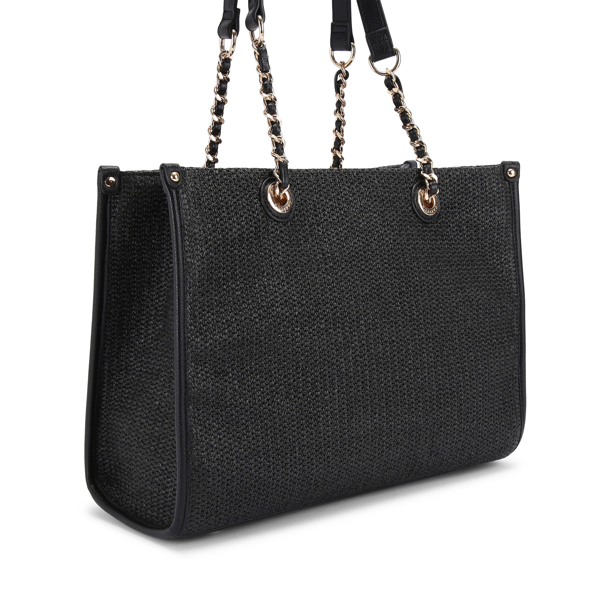 RAFFIA MIDI CHAIN TOTE - CARVELA HANDBAGS
