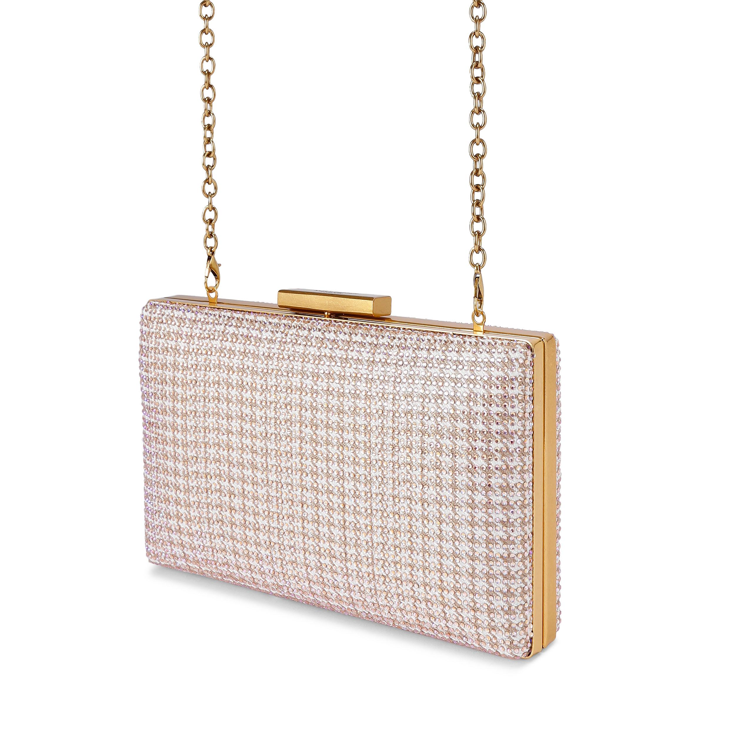 CRYSTAL BOX CLUTCH - KURT GEIGER LONDON EVENING BAGS