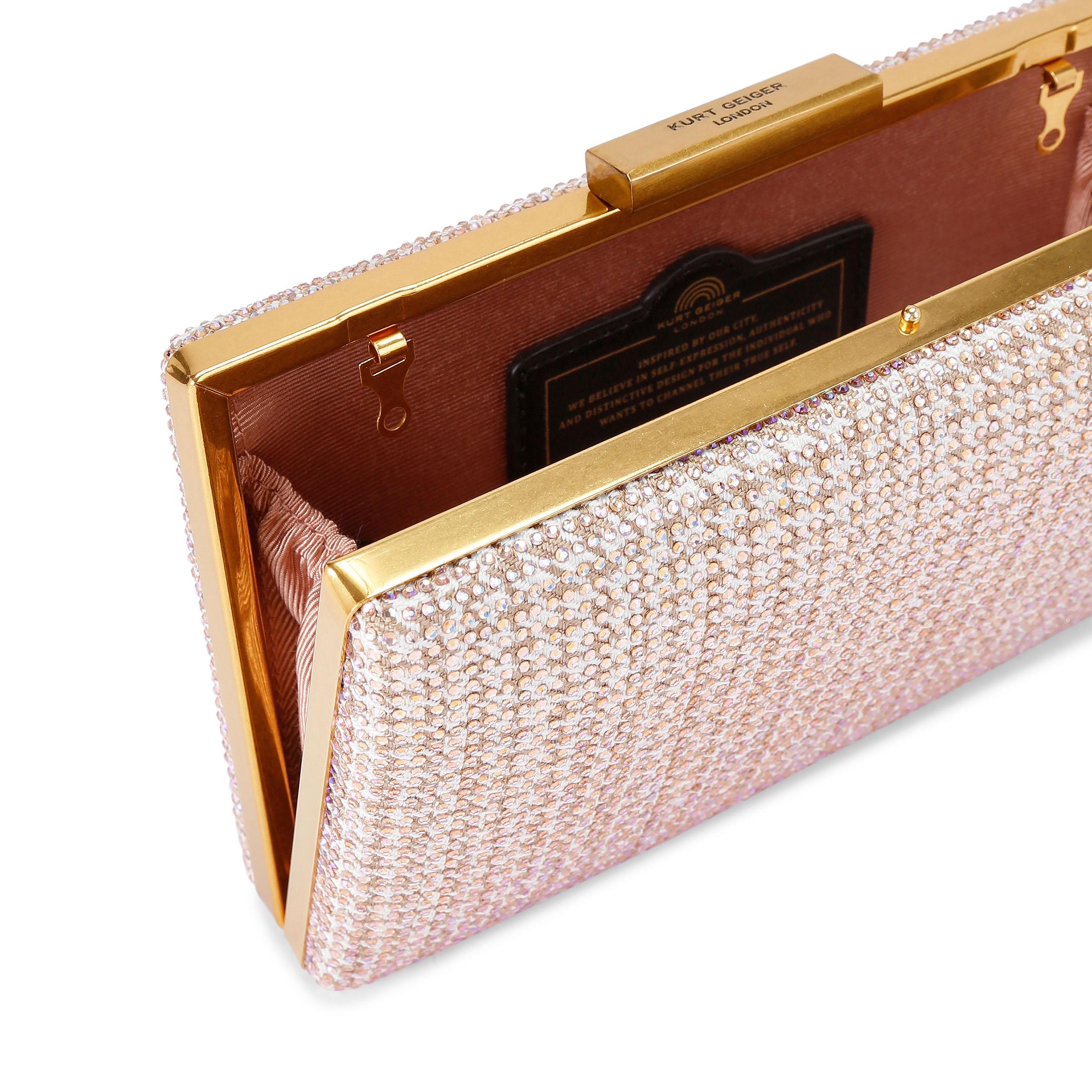 CRYSTAL BOX CLUTCH - KURT GEIGER LONDON EVENING BAGS