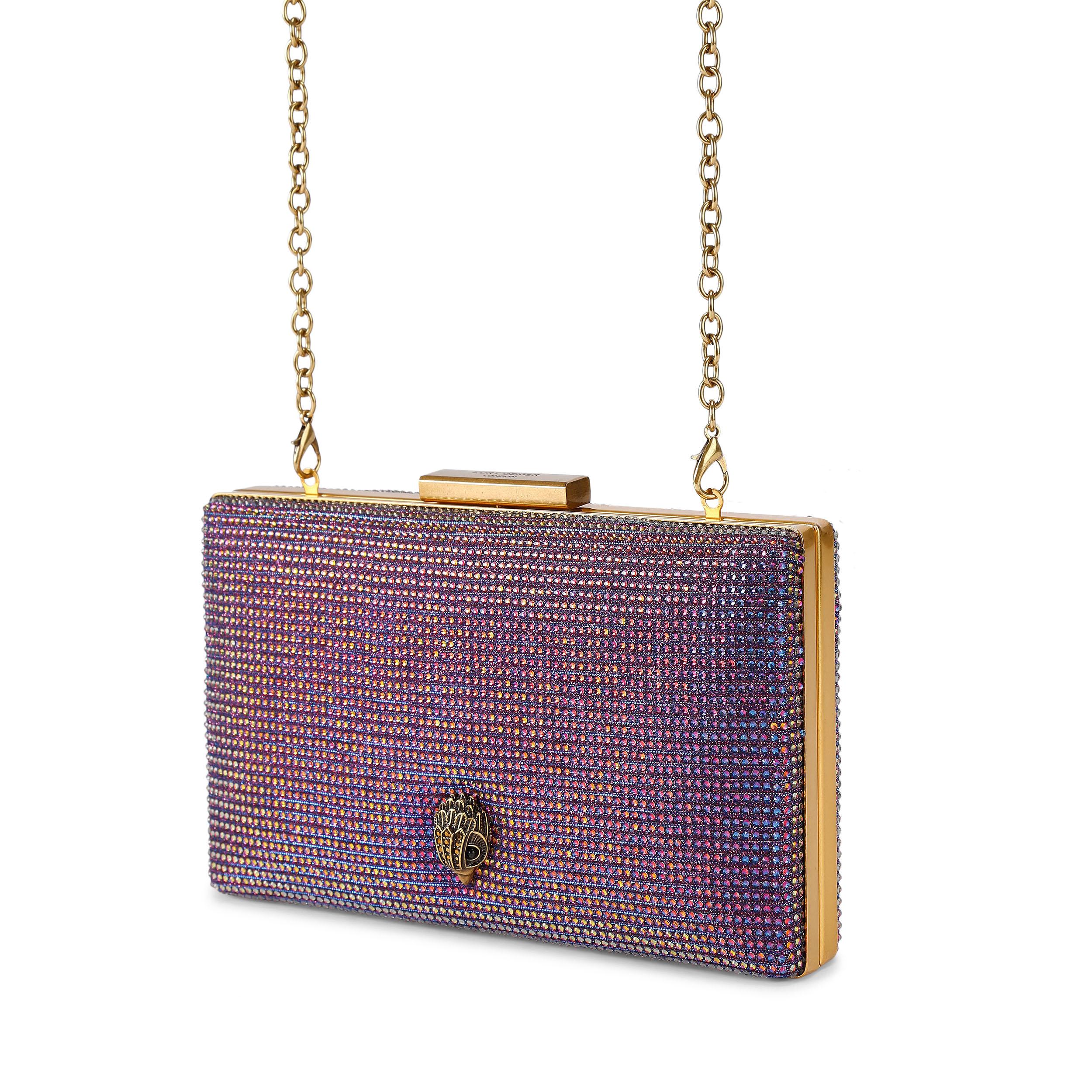 CRYSTAL BOX CLUTCH - KURT GEIGER LONDON EVENING BAGS