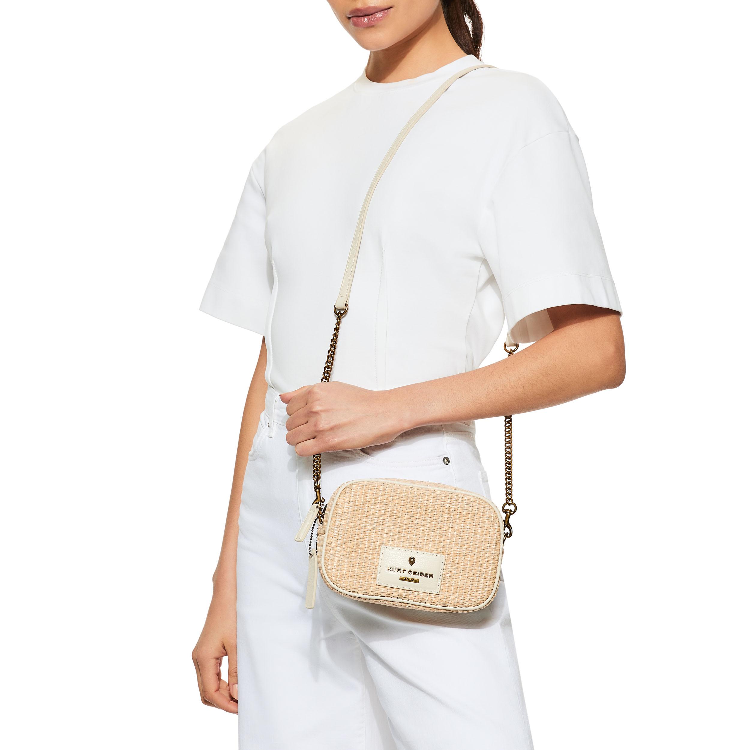 CHISWICK RAFFIA CAMERA - KURT GEIGER LONDON DAY BAGS